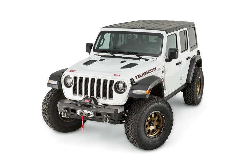 WARN 101325 Elite Stubby Font Bumper; Wrangler JL, Gladiator JT WARN 101325 Elite Stubby Font Bumper; Wrangler JL, Gladiator JT